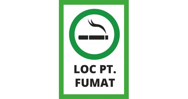 Sticker, Autocolant (Abtibild) Loc Pentru Fumat