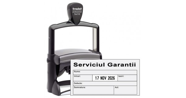 Stampila datiera Trodat Professional 5415 cu data si text 85x44mm